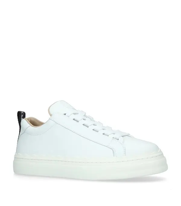 Chloé Leather Lauren Sneakers - White