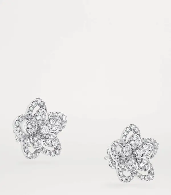 Graff Gold And Diamond Wild Flower Earrings