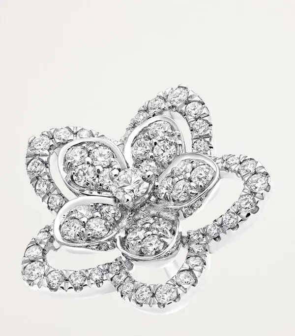 Graff Gold And Diamond Wild Flower Earrings