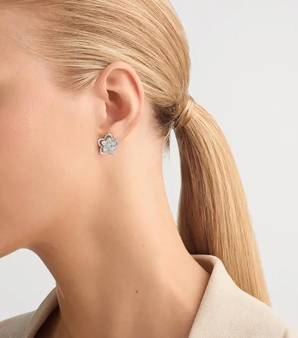 Graff Gold And Diamond Wild Flower Earrings