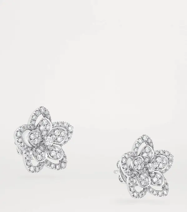 Graff Gold And Diamond Wild Flower Earrings