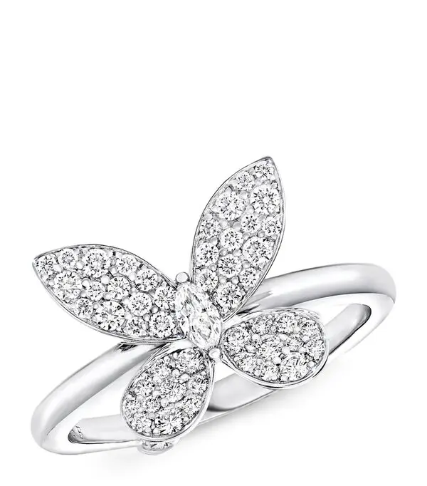 Graff Gold And Diamond Butterfly Ring - White