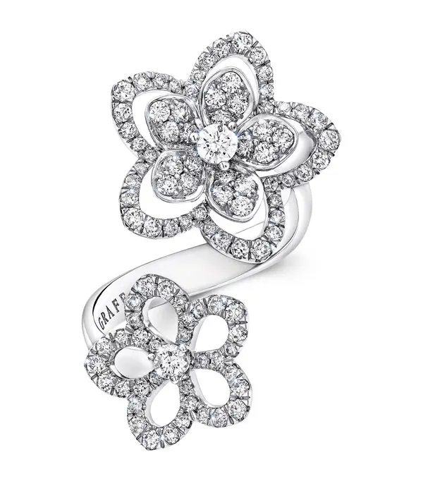 Graff Wild Flower Diamond Ring - White