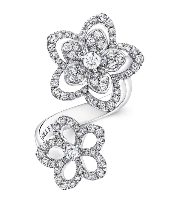 Graff Wild Flower Diamond Ring - White