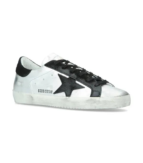 GOLDEN GOOSE Superstar Leather Sneakers - Silver