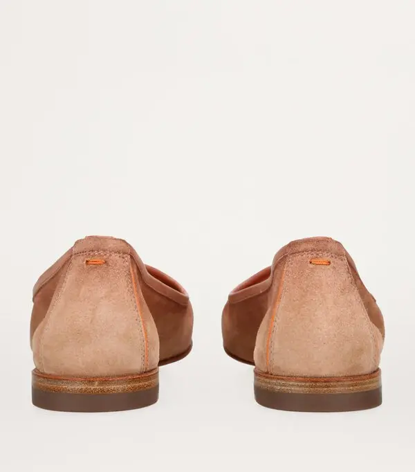 Santoni Suede Loafers - Beige