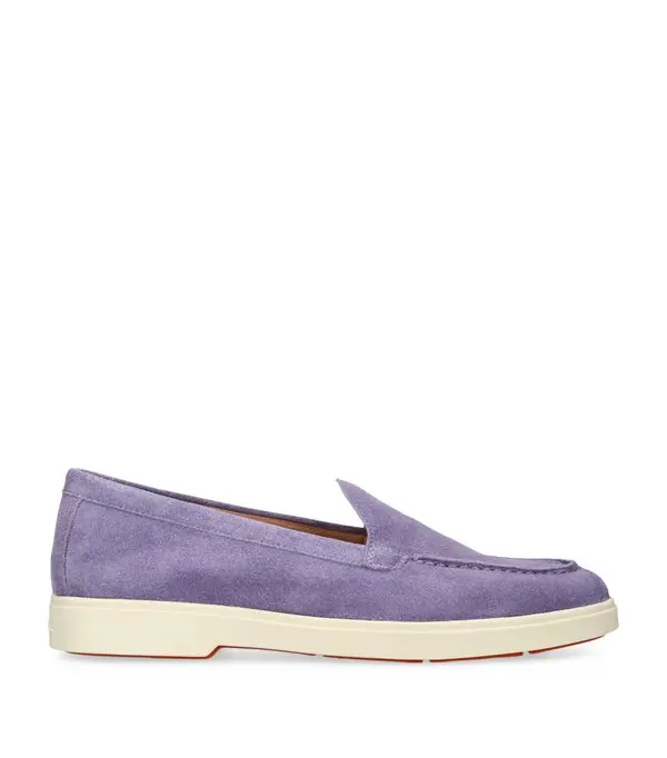 Santoni Suede Loafers - Purple