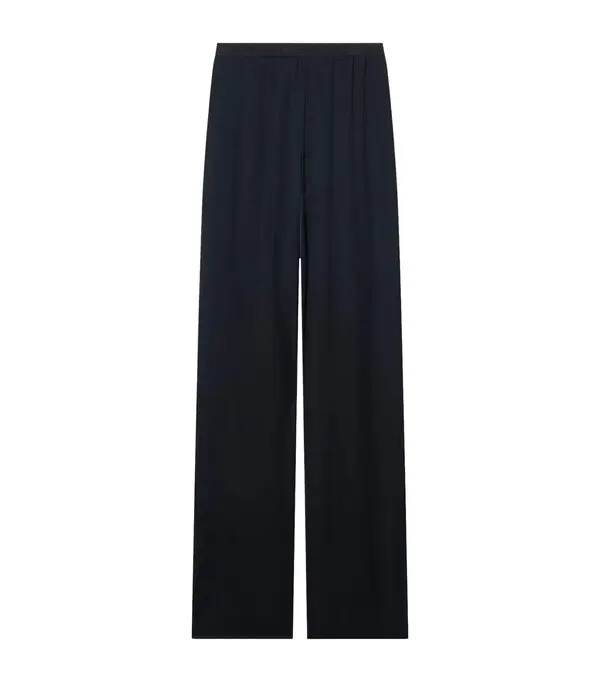 Balenciaga Wide-leg Elasticated Waist Trousers - Black