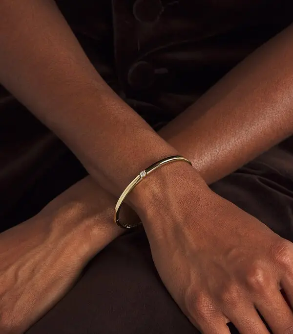 PERSEE 18k Yellow Diamond Bangle