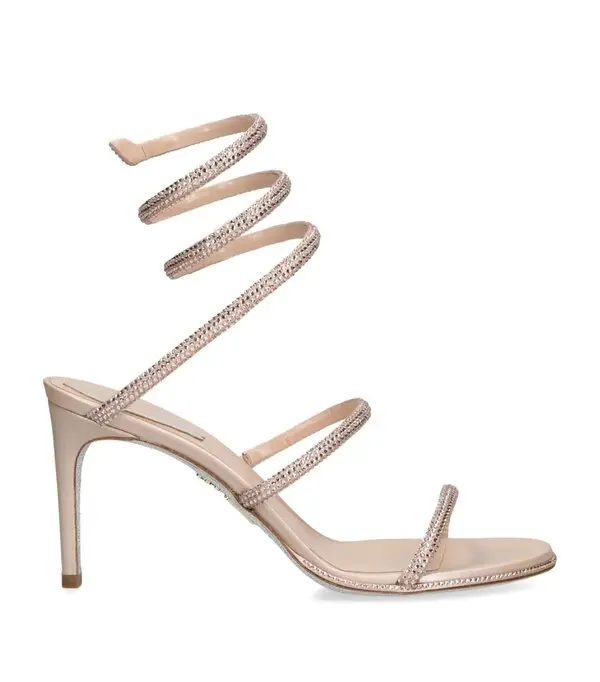 Rene Caovilla Embellished Cleo Sandals - Nude