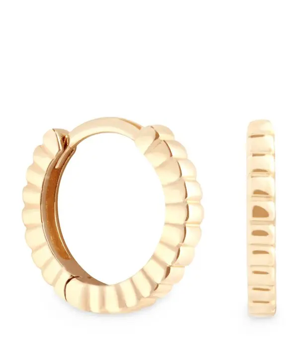 ASTRID & MIYU Ridged Hoop Earrings - Gold