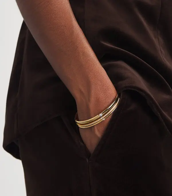 PERSEE 18kt Yellow & Diamond Bangle