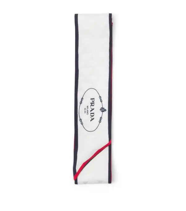Prada Silk Twill Skinny Scarf