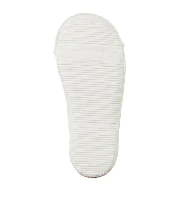 MIKI HOUSE White Leather Velcro And Lace Up Sneakers