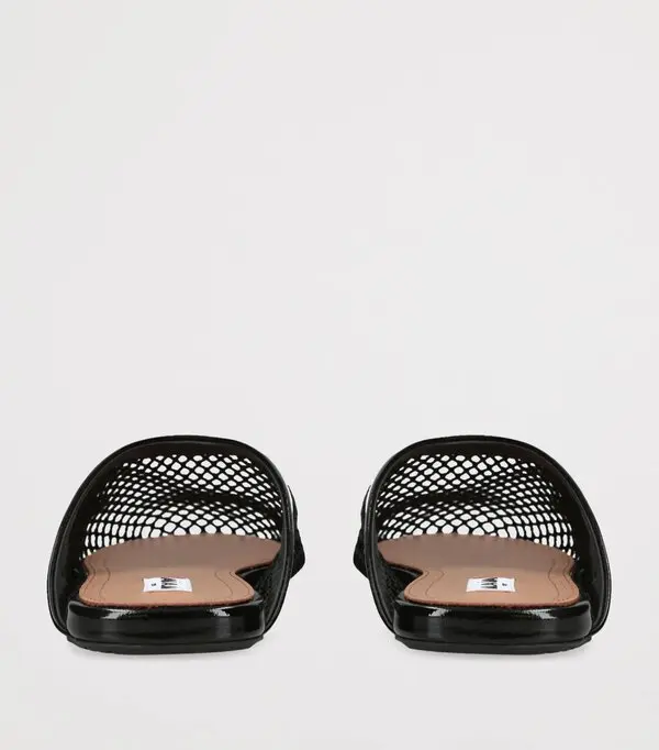 Alaïa Fishnet Mules - Black
