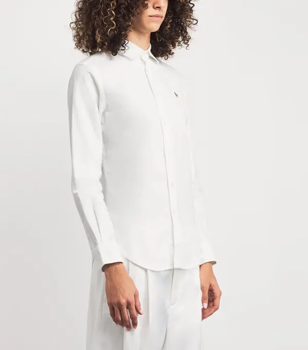 Polo Ralph Lauren Cotton Button-down Shirt With Embroidered Pony - White