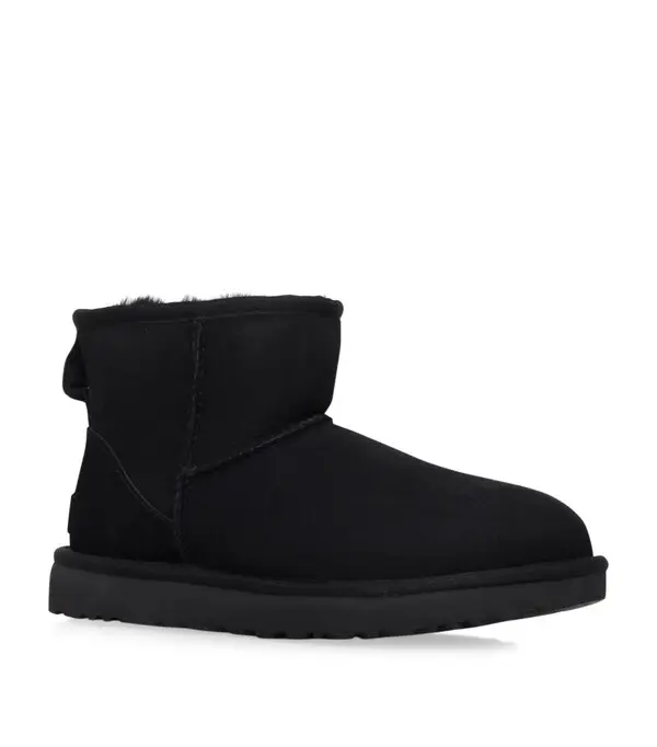 UGG Classic Mini Suede Ankle Boots - Black