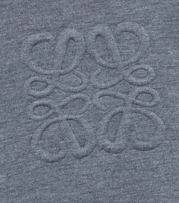 Loewe Wool Anagram Zip-up Hoodie - Grey