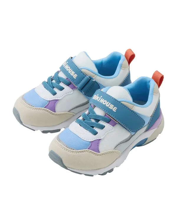 MIKI HOUSE Printed Velcro High Top Sneakers - Blue