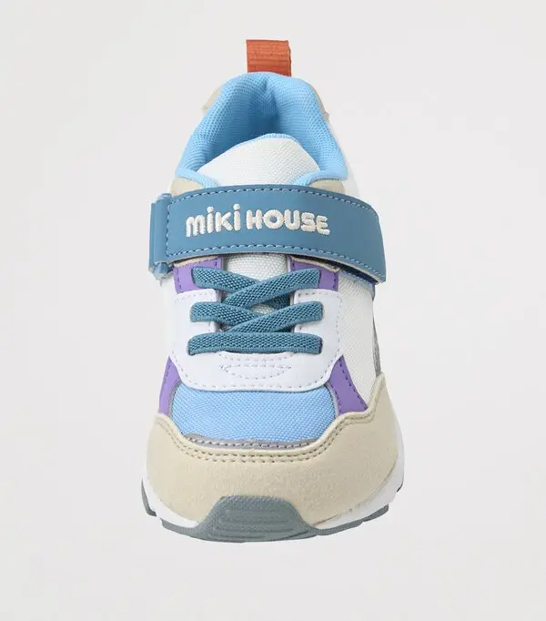 MIKI HOUSE Printed Velcro High Top Sneakers - Blue
