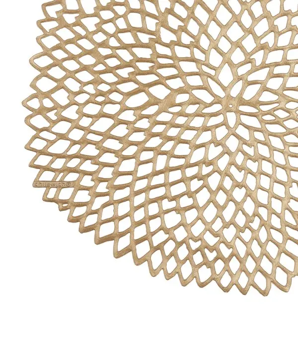 CHILEWICH Dahlia Round Placemat - Brown