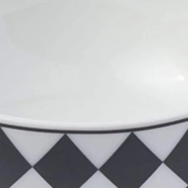 Prada Set Of 2 Porcelain Chequerboard Rice Bowls