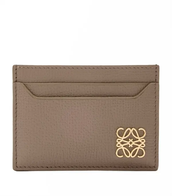 Loewe Leather Anagram Card Holder - Brown