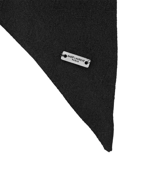 Saint Laurent Silk Jacquard Scarf