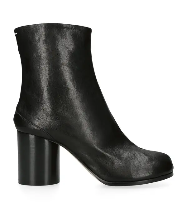 MAISON MARGIELA Leather Tabi Ankle Boots - Black