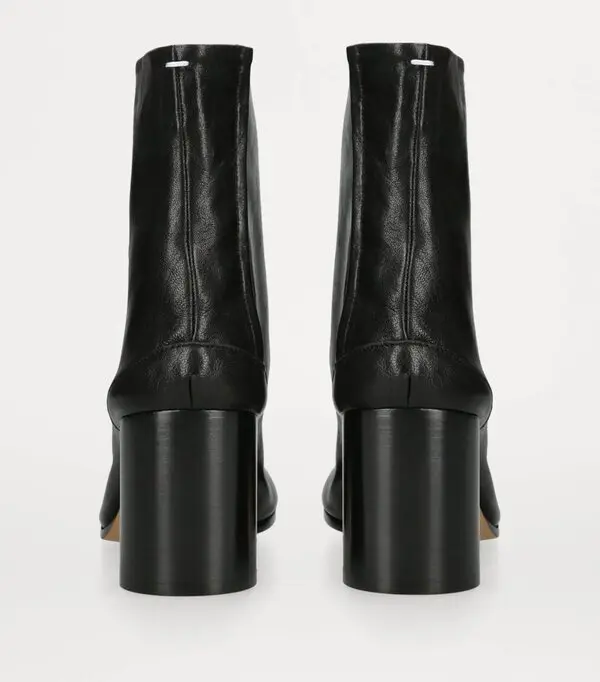 MAISON MARGIELA Leather Tabi Ankle Boots - Black