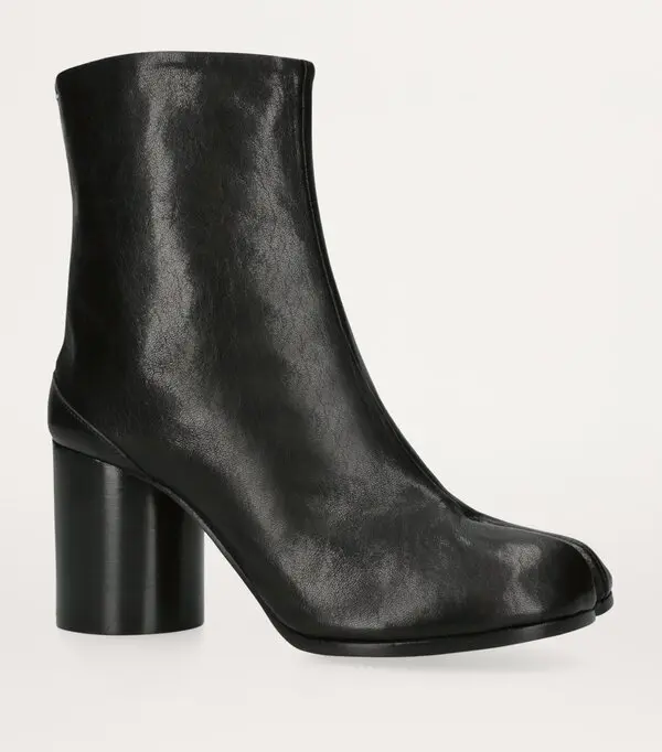 MAISON MARGIELA Leather Tabi Ankle Boots - Black