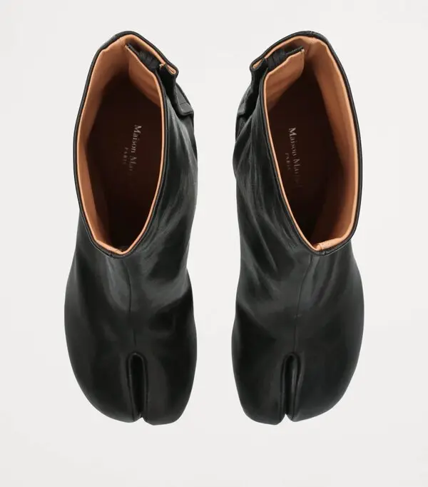 MAISON MARGIELA Leather Tabi Ankle Boots - Black