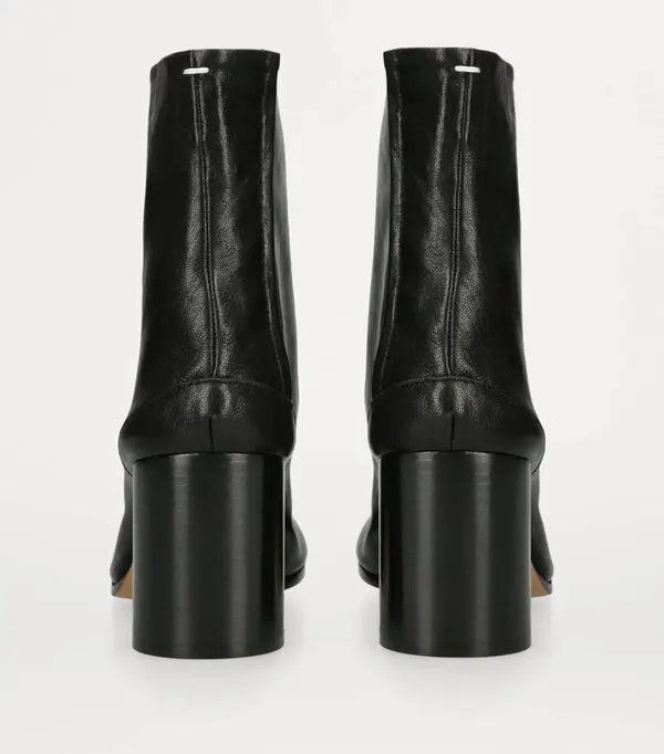 MAISON MARGIELA Leather Tabi Ankle Boots - Black