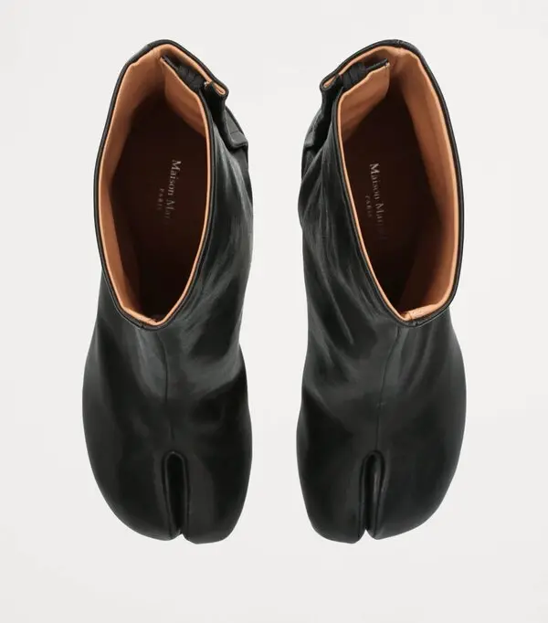 MAISON MARGIELA Leather Tabi Ankle Boots - Black