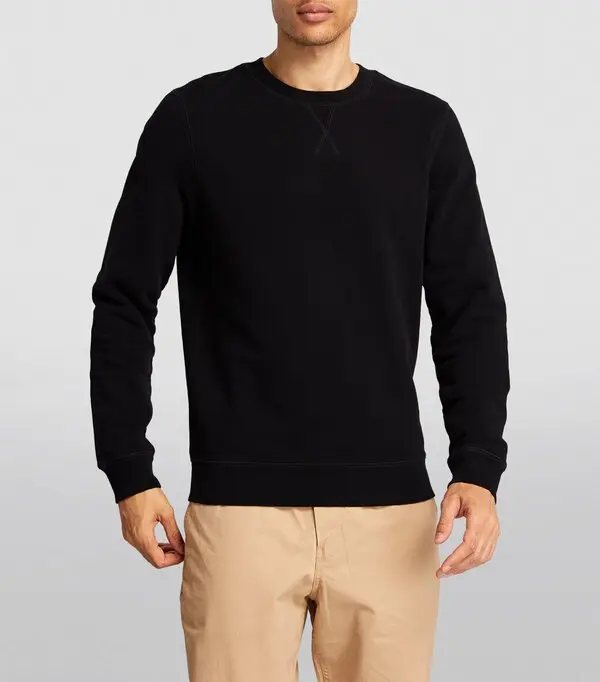 Sunspel Loopback Sweatshirt - Black