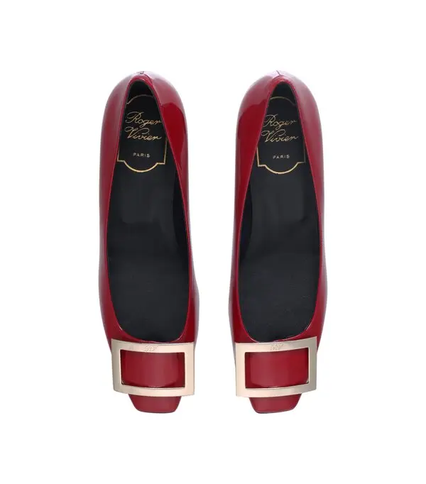 ROGER VIVIER Belle Vivier Block Heel Pumps - Red