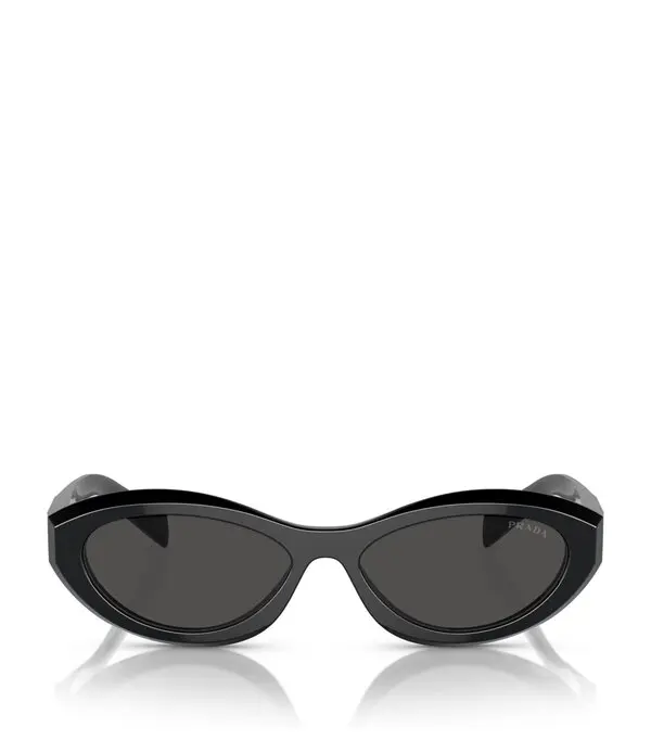 Prada Acetate Oval Sunglasses - Black