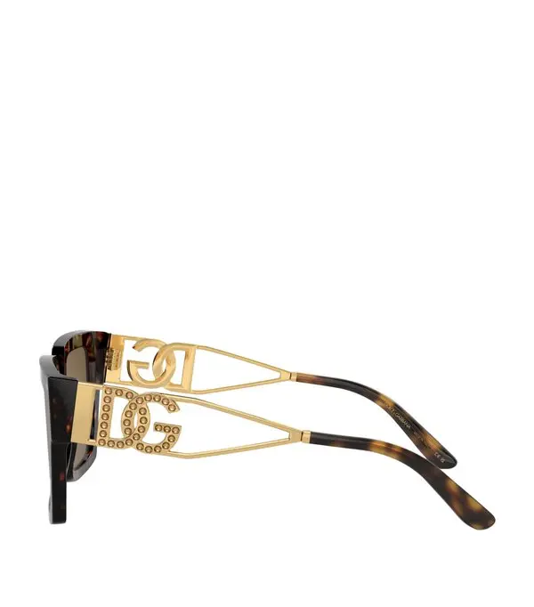 Dolce & Gabbana Tortoiseshell Square Frame Sunglasses - Brown