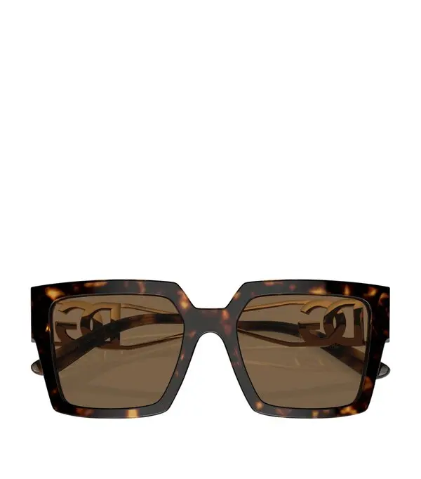 Dolce & Gabbana Tortoiseshell Square Frame Sunglasses - Brown