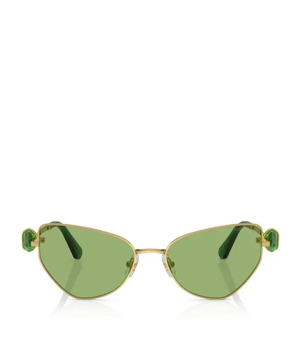 SWAROVSKI Crystal-embellished Cat-eye Sunglasses - Gold