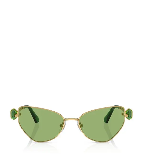 SWAROVSKI Crystal-embellished Cat-eye Sunglasses - Gold
