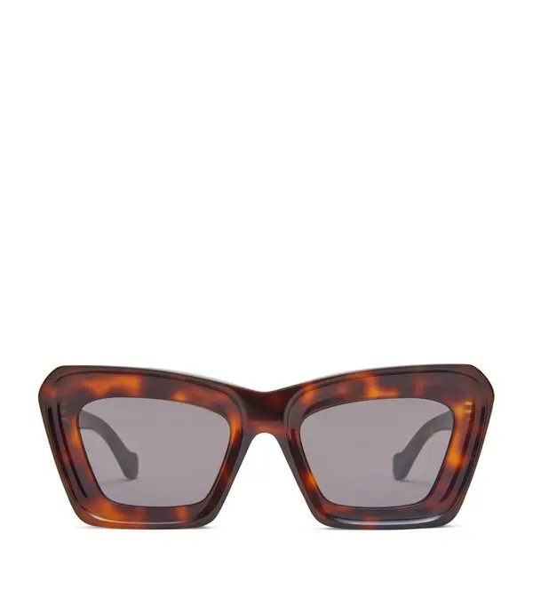Loewe Bevelled Cat Eye Sunglasses - Brown