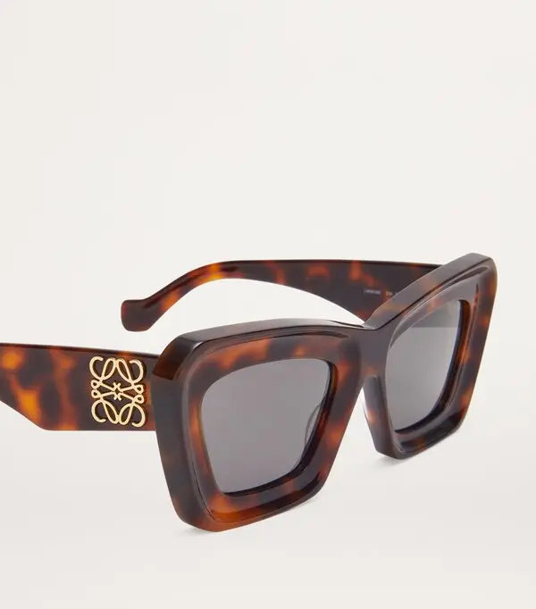 Loewe Bevelled Cat Eye Sunglasses - Brown