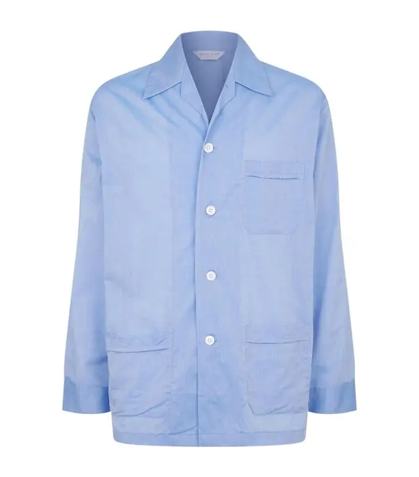 Derek Rose Amalfi Classic Fit Pyjama Set - Blue
