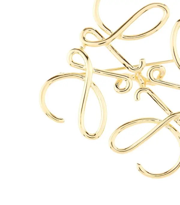 Loewe Anagram Brooch - Gold