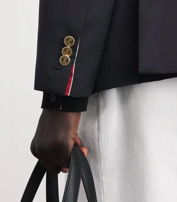 Thom Browne Wool 4-bar Stripe Blazer - Navy