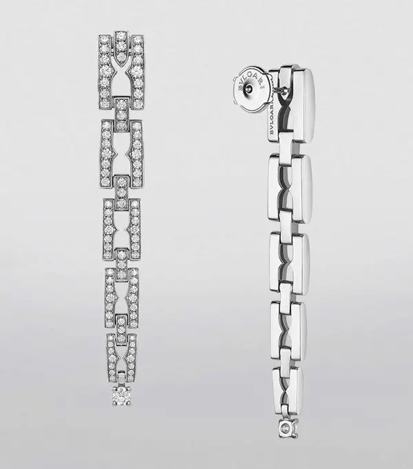 BVLGARI B.zero1 Diamond Earrings In White Gold