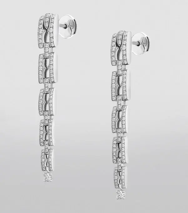 BVLGARI B.zero1 Diamond Earrings In White Gold