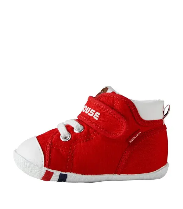 MIKI HOUSE High-top Velcro Sneakers - Red
