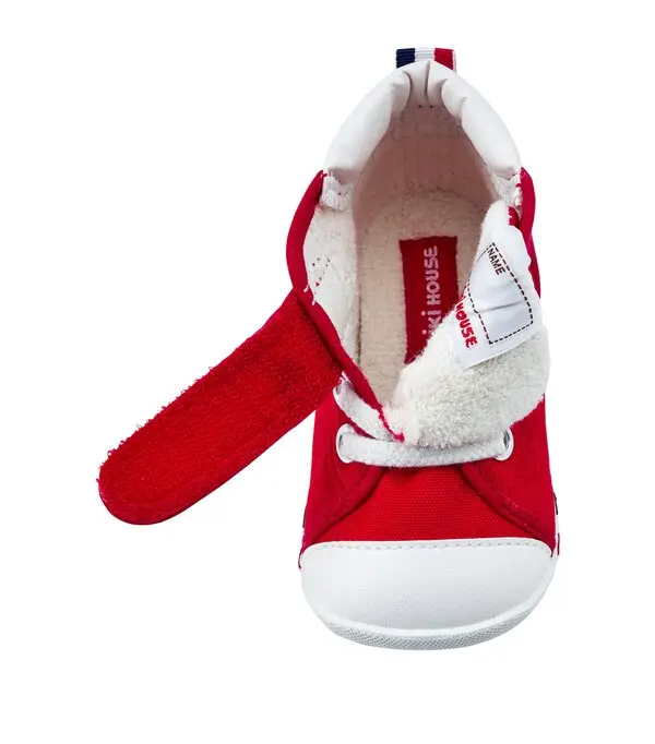 MIKI HOUSE High-top Velcro Sneakers - Red